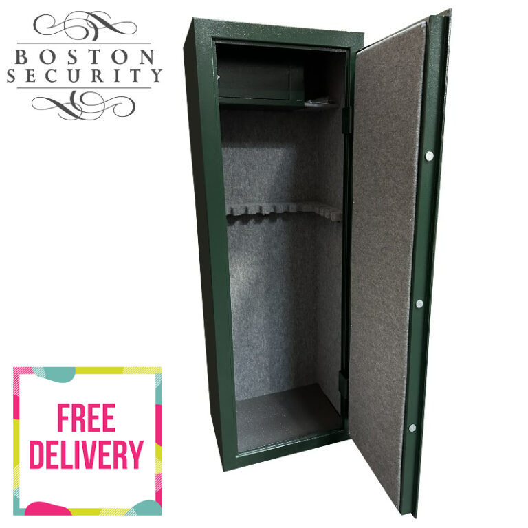 Boston Security - 14 Gun Cabinet Safe With Ammo Locker - FREE MOUNTING ...