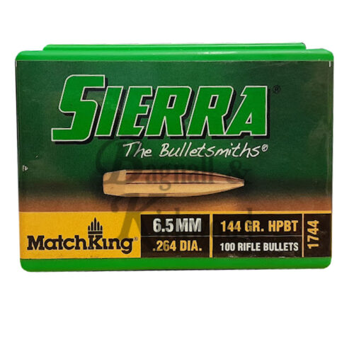 100 Sierra MatchKing 6.5mm (.264) 144gr HPBT Bullet Heads # 1744 ...